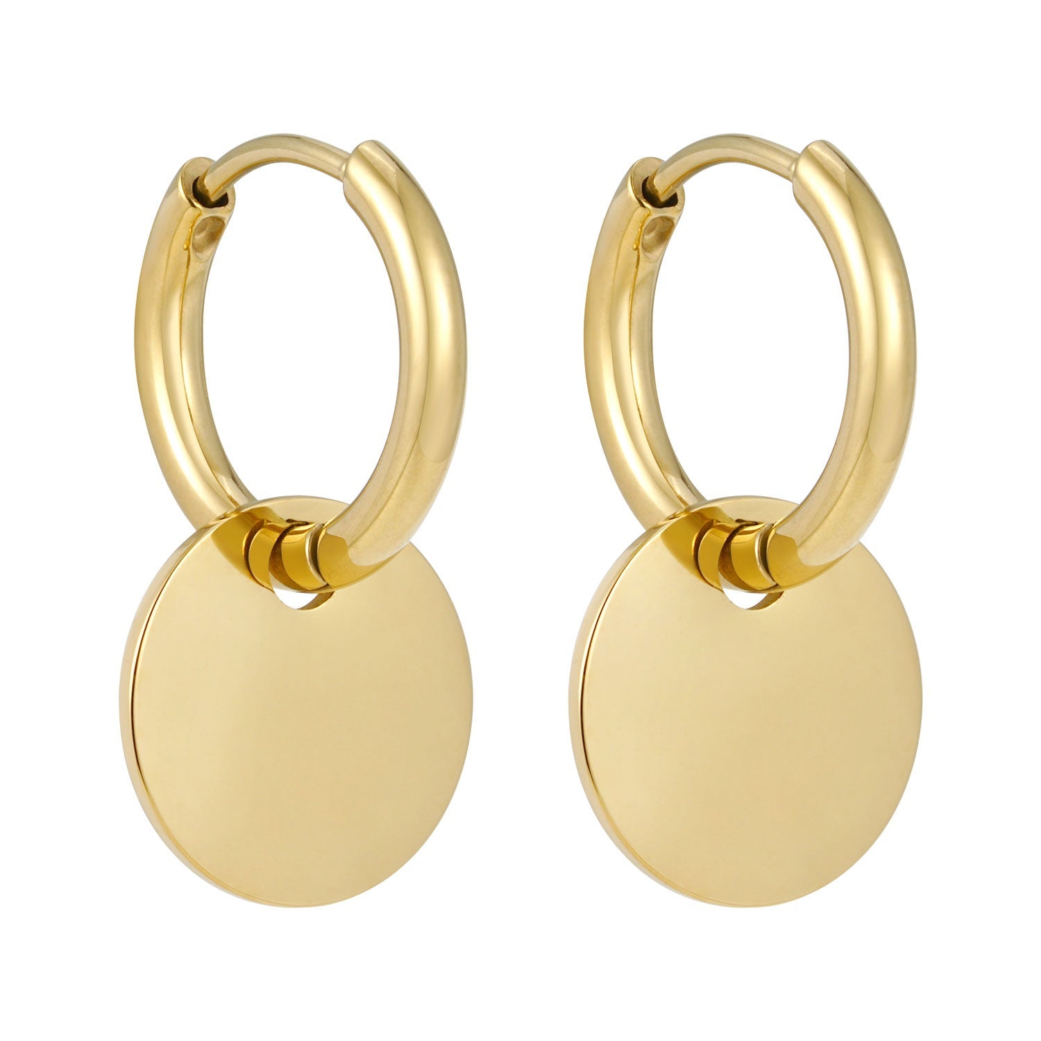 Creolen mit Anhänger in Gold online kaufen